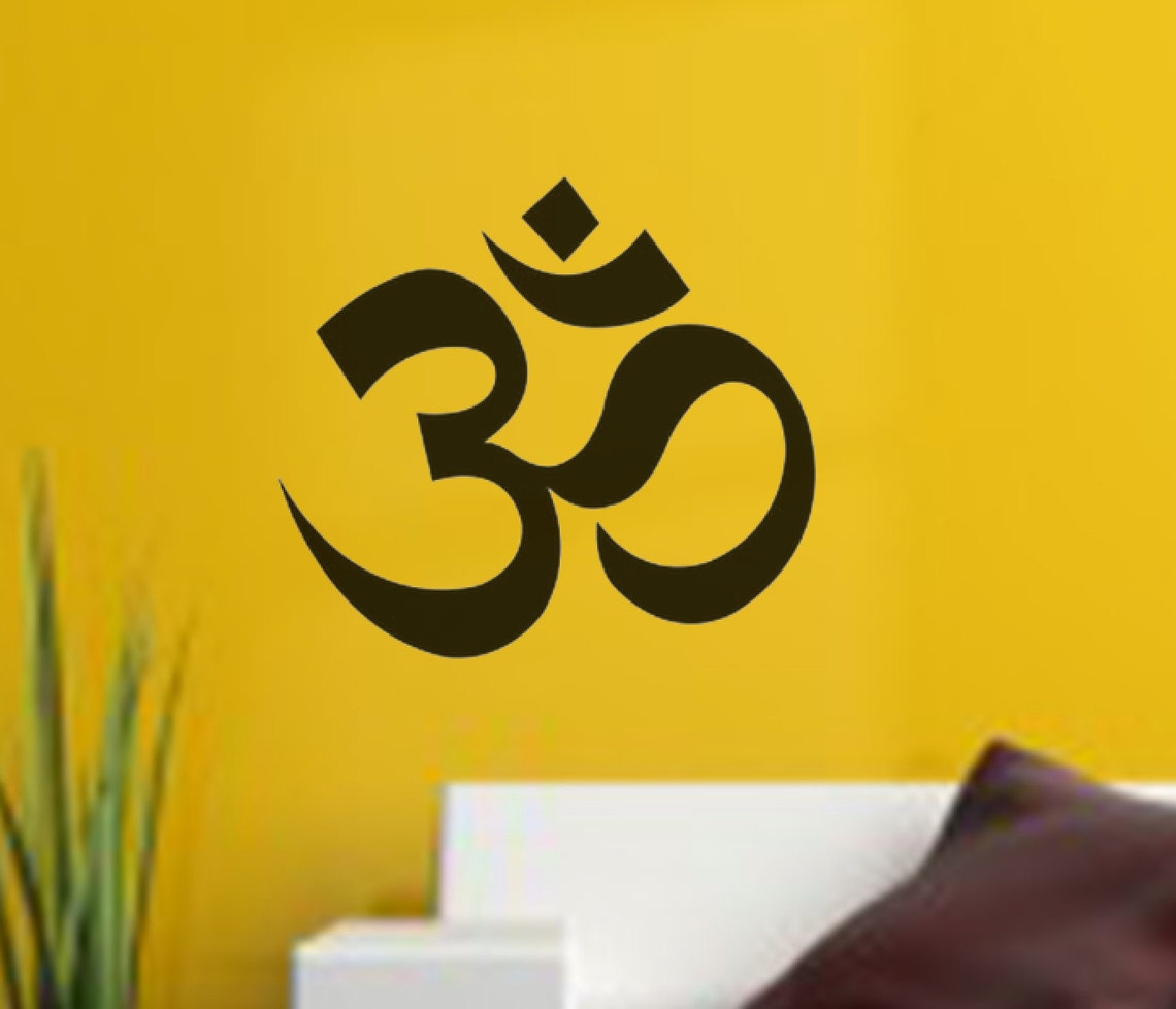 Large Om Symbol Yoga Decal - Yoga Om Meditation - Removable Vinyl Wall ...