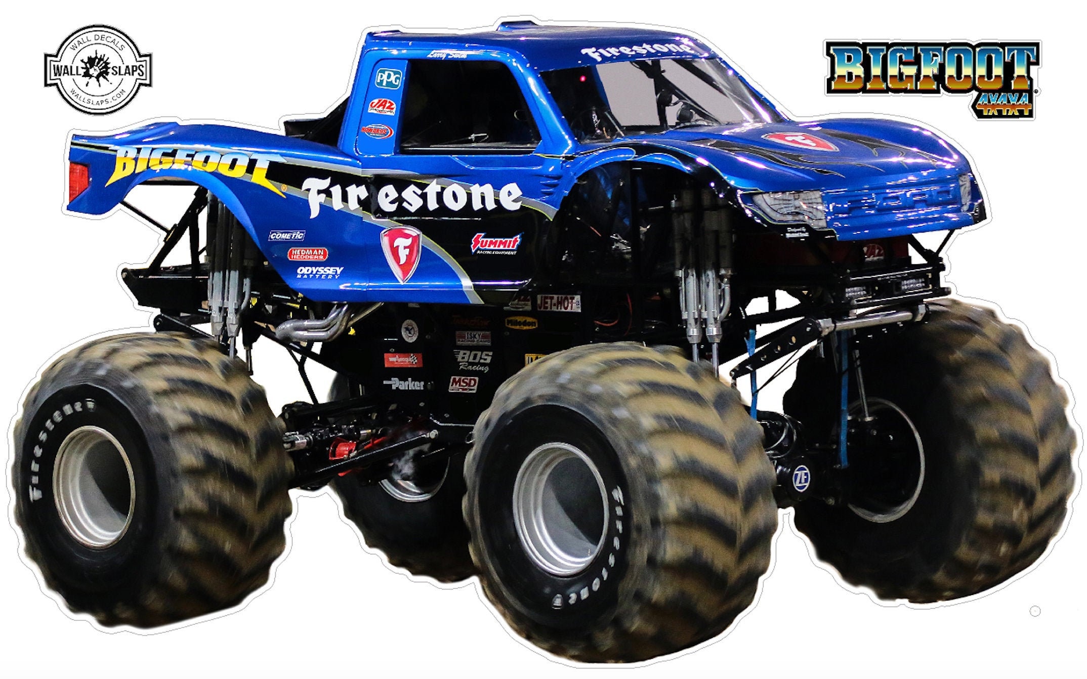 Bigfoot 4x4 Monster Truck Decal - BIGFOOT #18, Firestone BIGFOOT - 12 ...