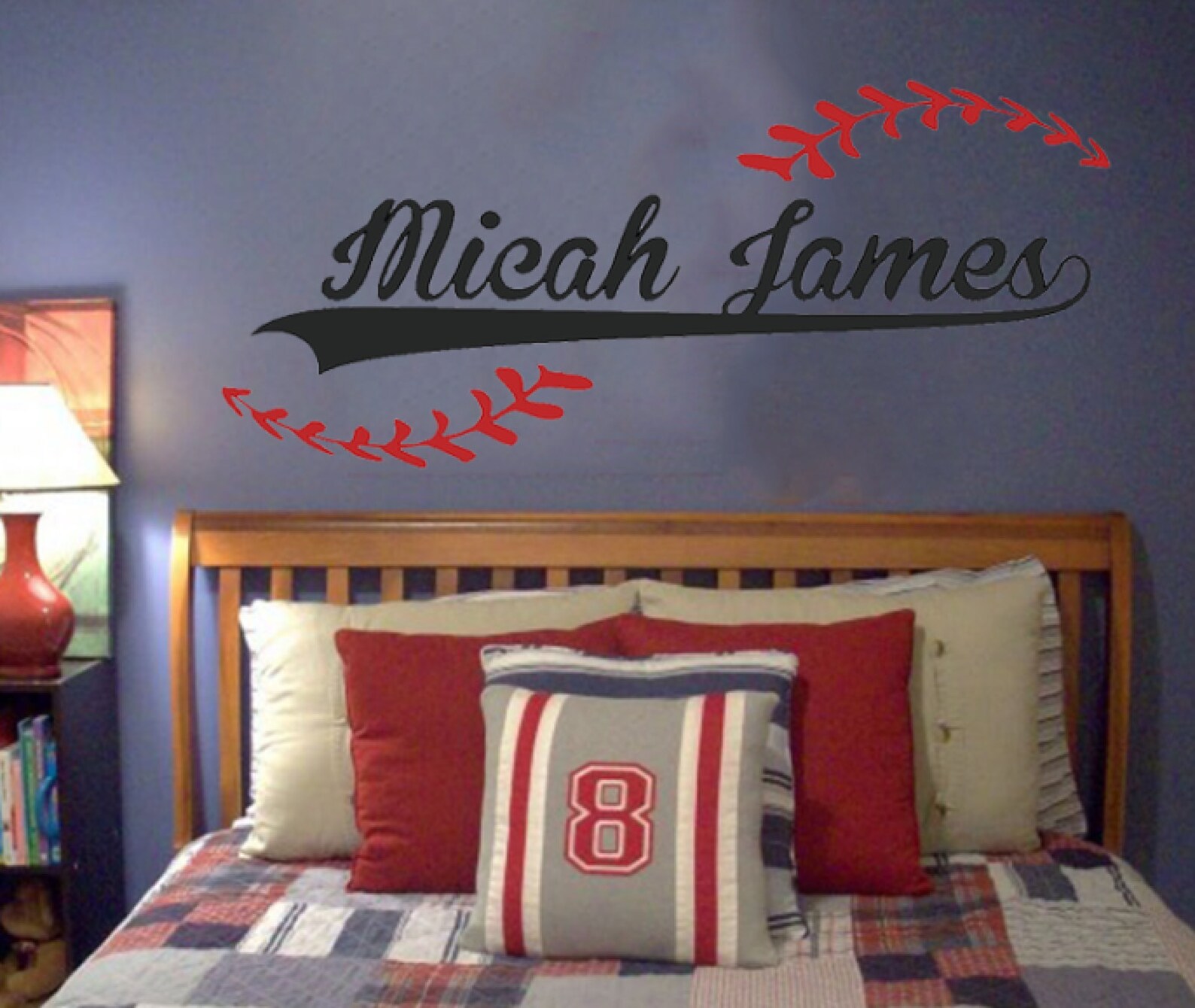 Custom Name Added to Baseball Vinyl Wall Decal Baseball - Etsy