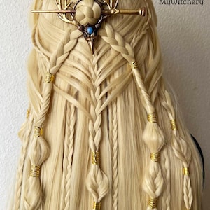 Elven Princess, Elf Wig, Extra Long Synthetic Wig With Hair Jewelry ...