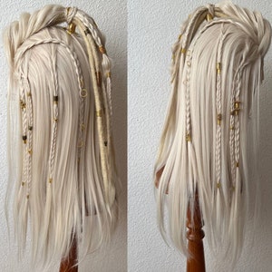 Braided Valkyrie Viking Wig With Metal Beads and Synthetic Dreadsto ...