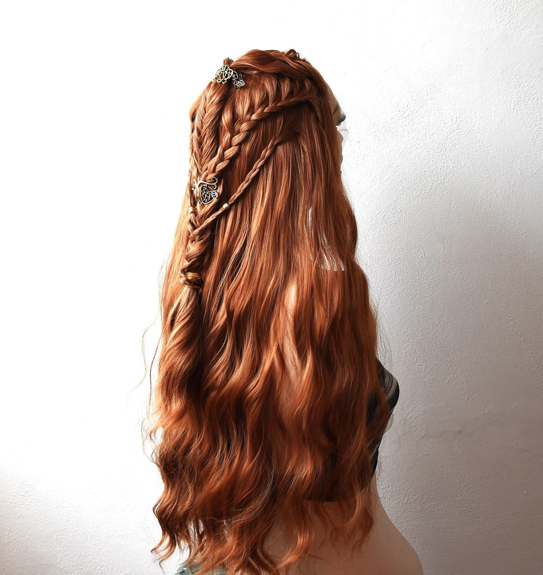 Wood Elf Cosplay Wig, Elf Costume Wig Lace Front Wig, Larp Wig, Custom ...