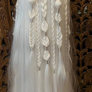 Elven Princess Wig: Extra Long Braided Synthetic Hair, Jewelry Costume ...