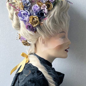Marie Antoinette Whimsical Rococo Blond Wig With Flowers – Elegant ...