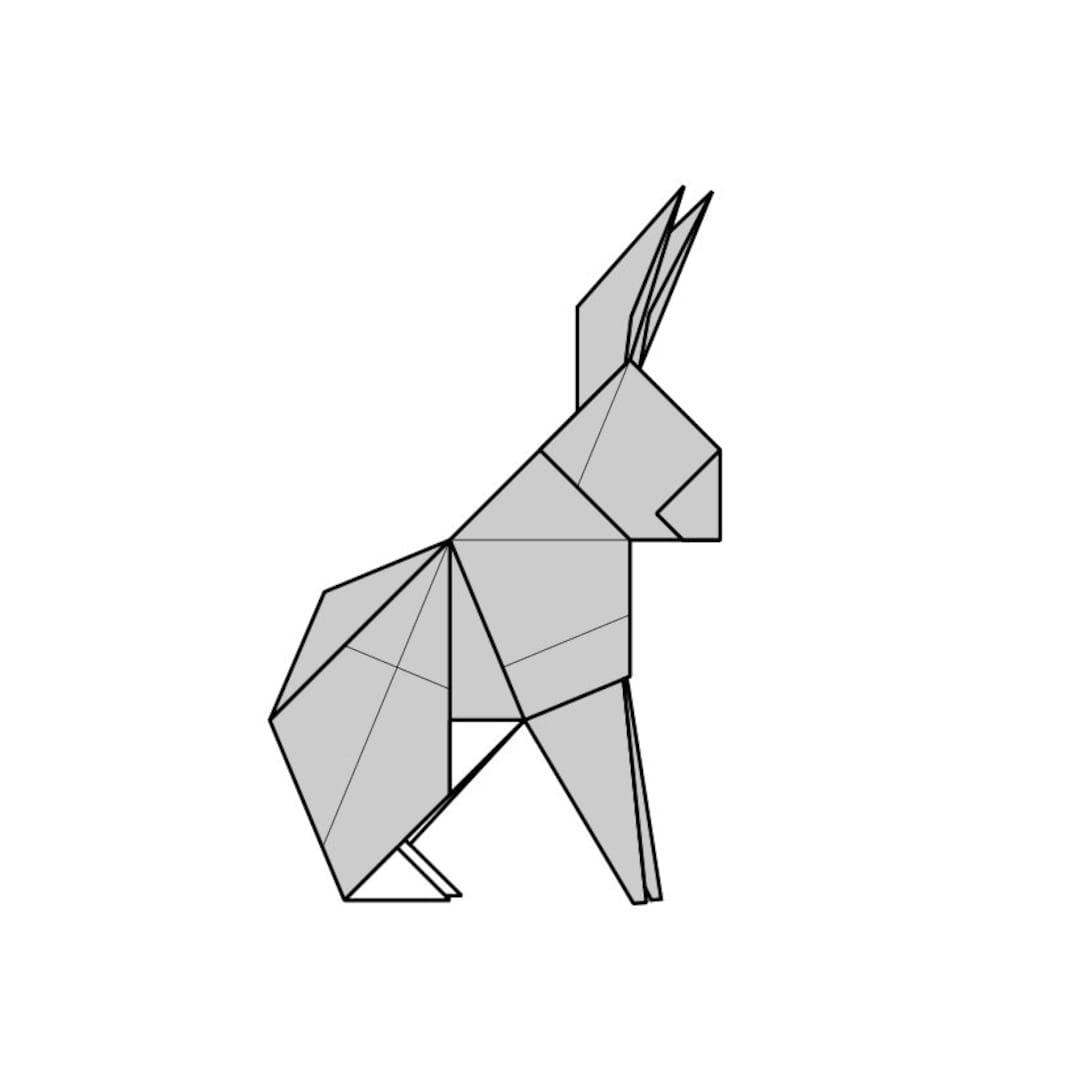 Origami Rabbit - Condensed Diagrams | PDF Download - Etsy