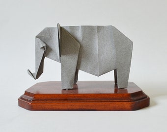 Sculpture Origami Elephant tan Canson Paper, Anniversary Gift, Paper ...