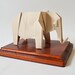 Sculpture Origami Elephant (tan Canson Paper), Anniversary Gift, Paper ...