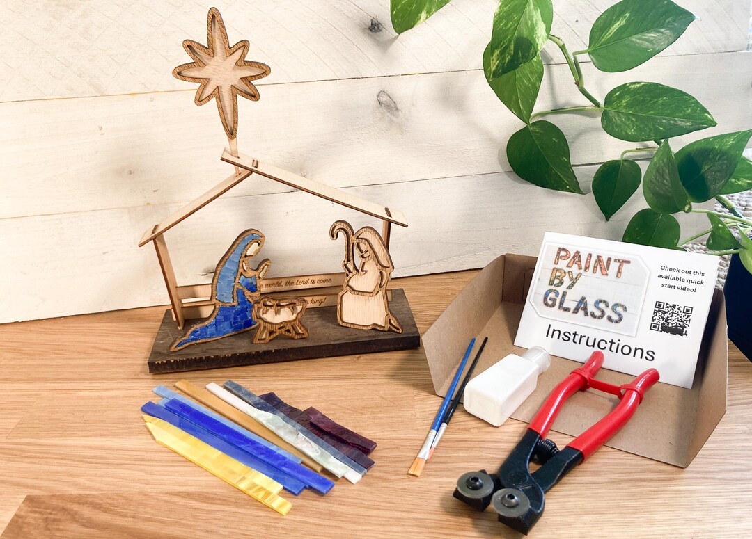 DIY Holy Family Nativity Paint by Glass Kit - Etsy