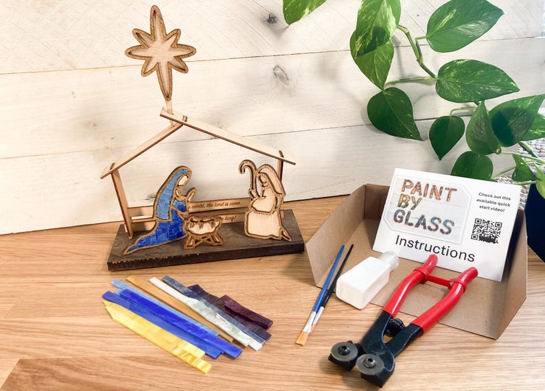 DIY Holy Family Nativity Paint by Glass Kit - Etsy