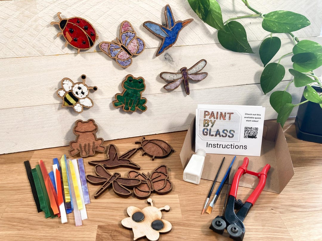 DIY Garden Magnet Collection Paint by Glass Kit - Etsy