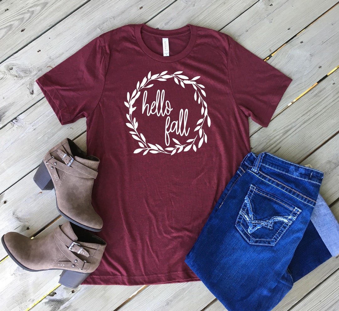 Hello Fall Shirt/ Unisex Sizing - Etsy