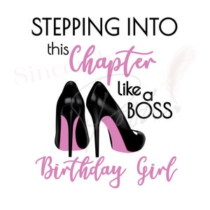 Stepping Into This Chapter Birthday- SVG DTF Cut File, Cricut ...
