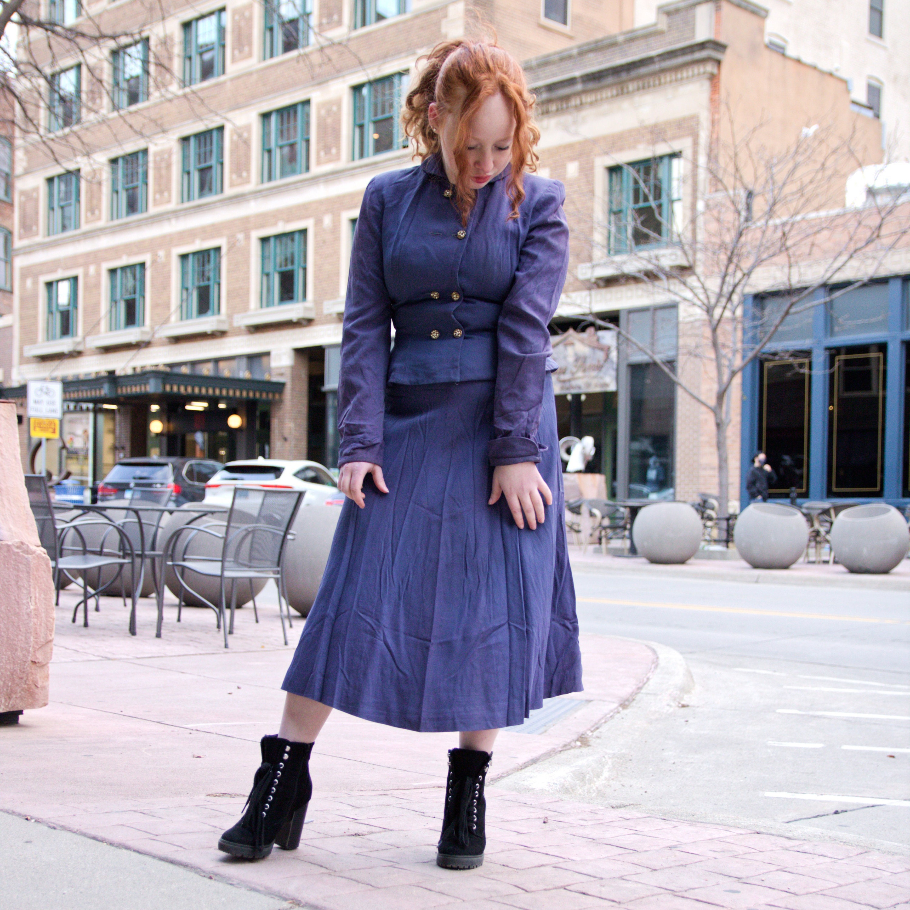 1940s Cartwright Original Jacket and Skirt Midcentury Indigo Travel ...