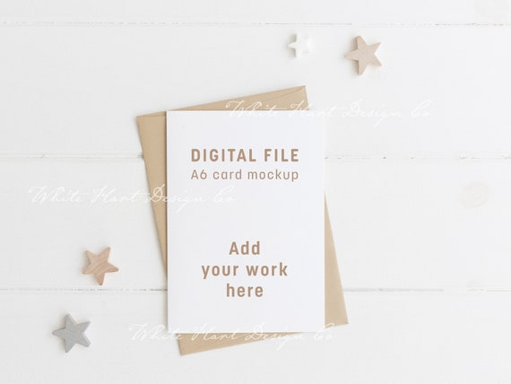 A6 Card Mockup Psd Smart Object Png Jpeg Weddings - Etsy