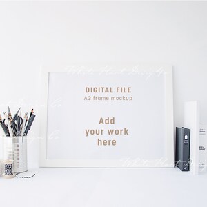 A3 Frame Mockup 30x40cm Landscape Orientation Psd Smart - Etsy