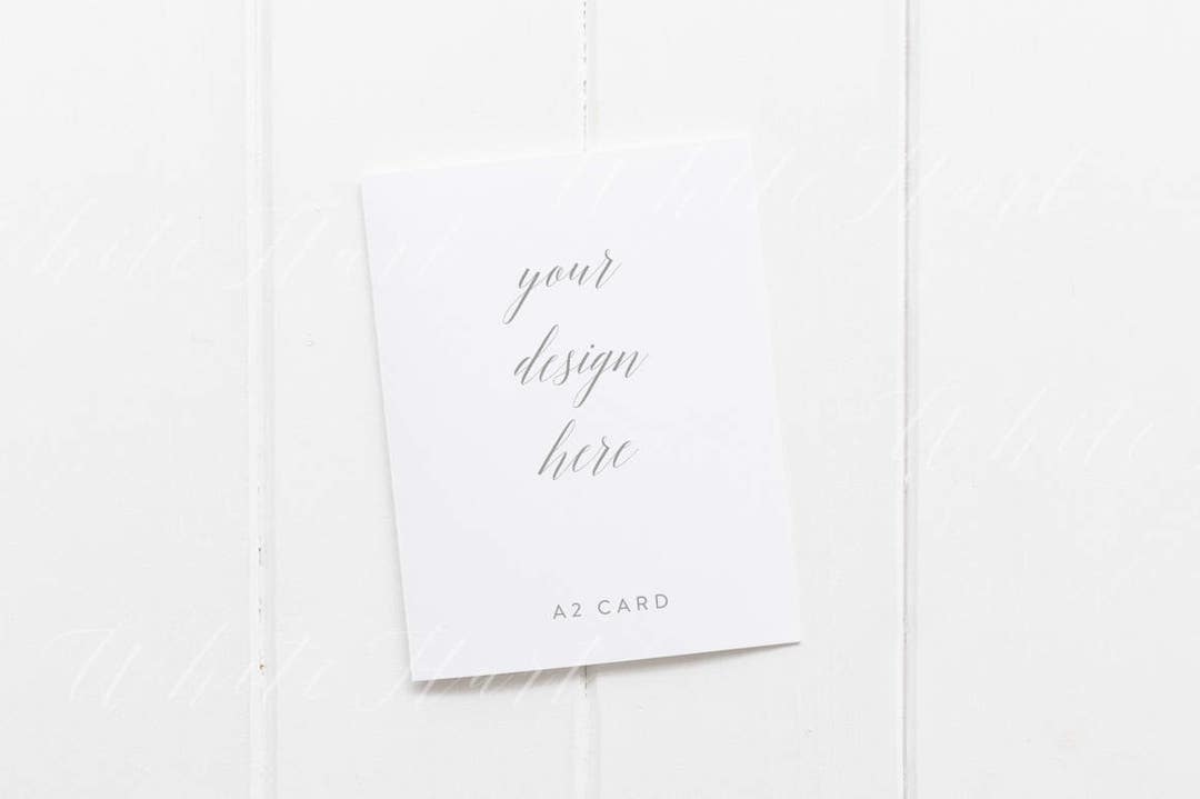 A2 Portrait Card Mockup - PSD Smart Object + Png + Jpeg - Greeting Card ...