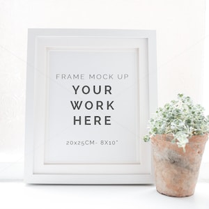 8x10" Frame Mockup - Psd Smart Object + Png + Jpeg - Perfect for Prints ...