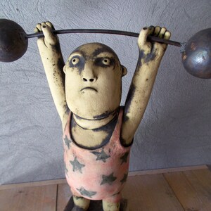 Ceramic Weightlifter - Etsy