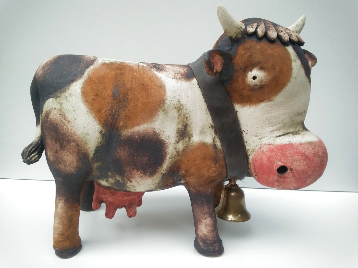 Ceramic Cow - Etsy