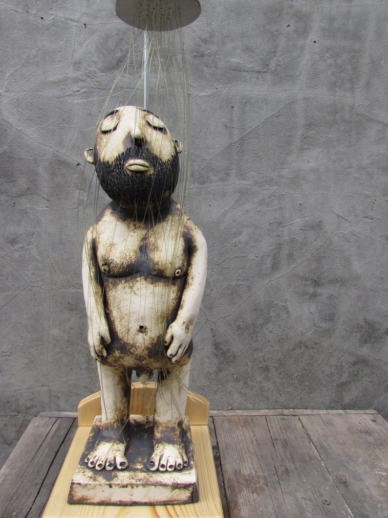 Ceramic Man in the Shower - Etsy