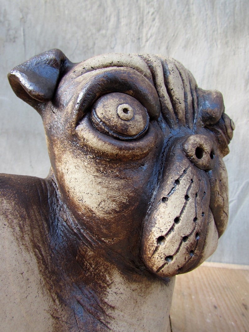 Ceramic Pug - Etsy UK