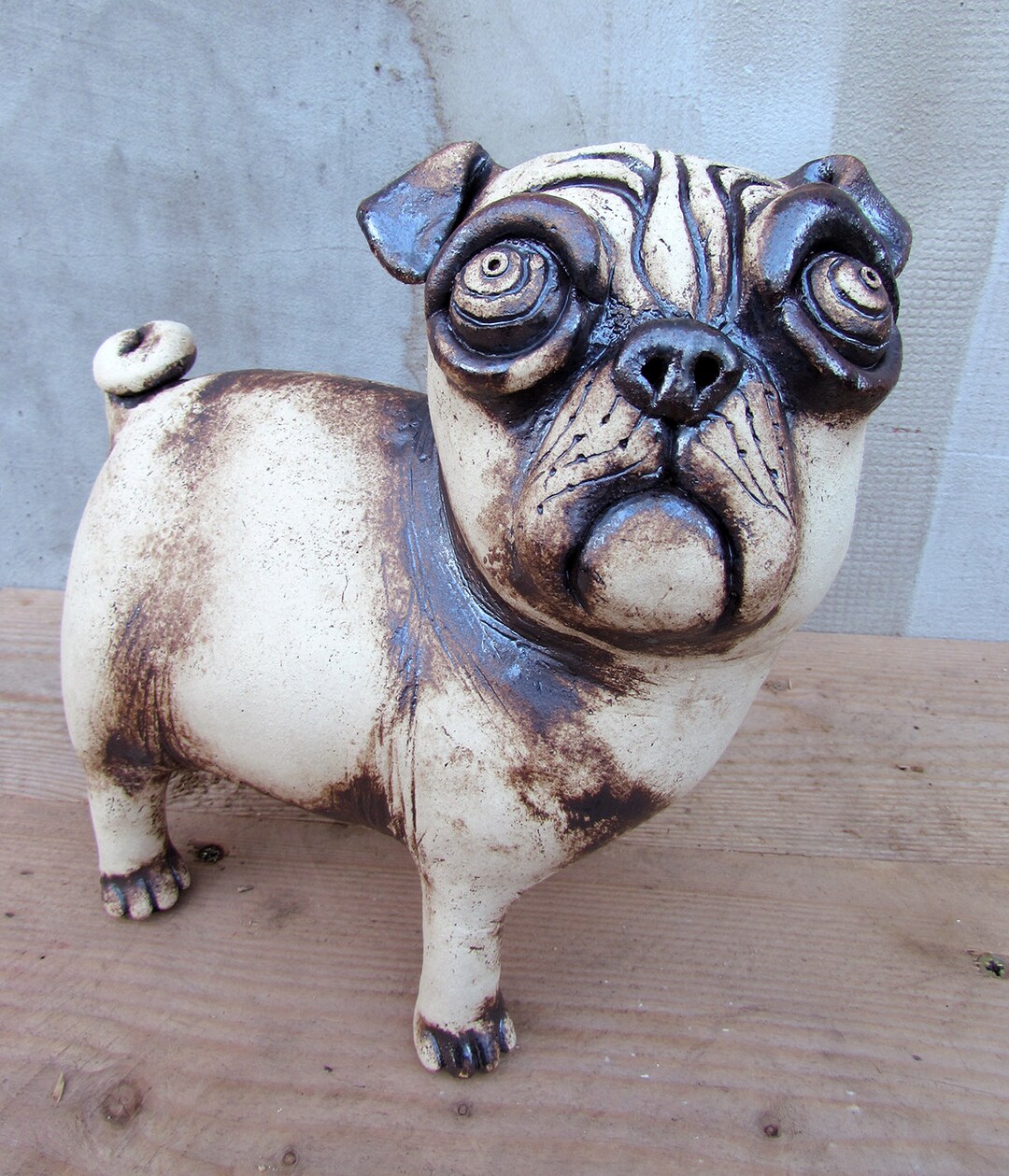 Ceramic Pug - Etsy