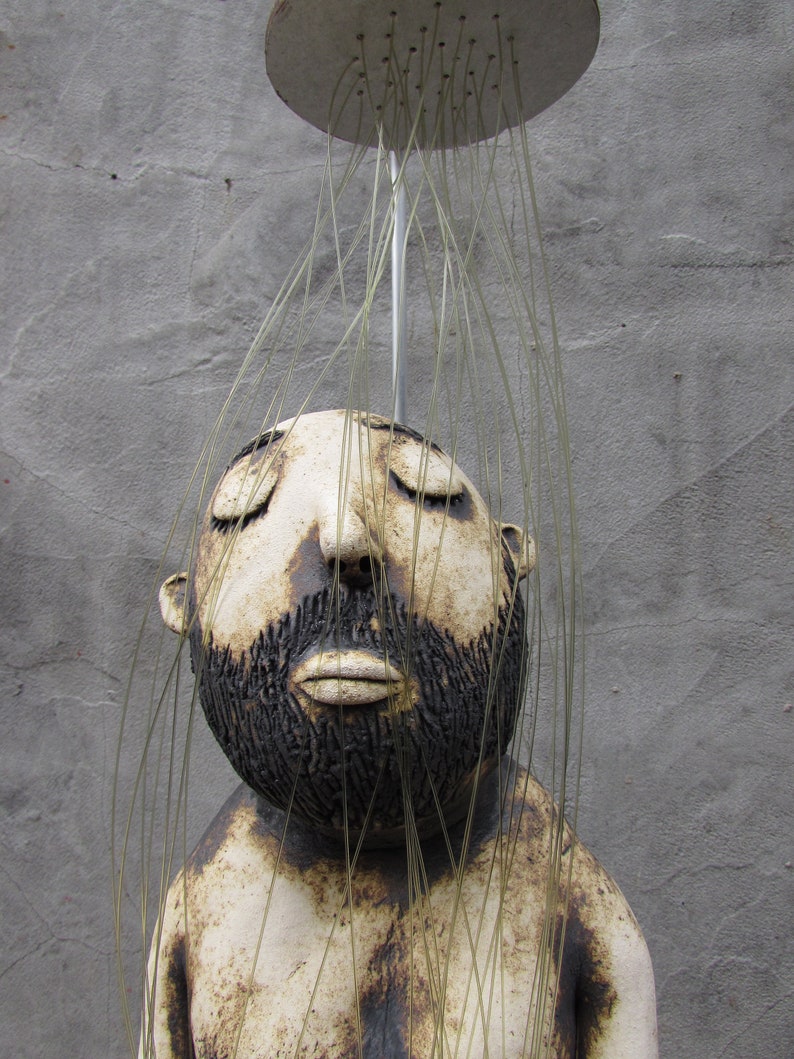 Ceramic Man in the Shower - Etsy