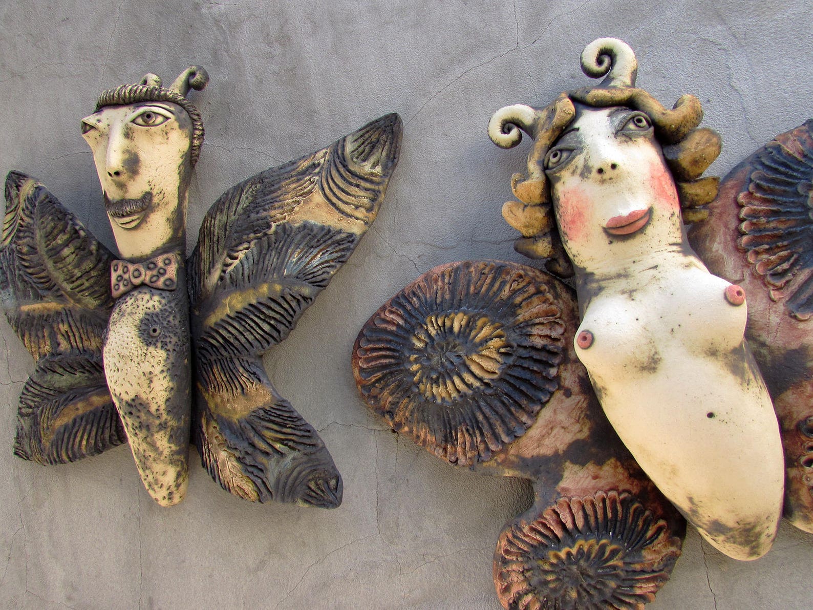Ceramic Butterfly Wall Sculpture - Etsy