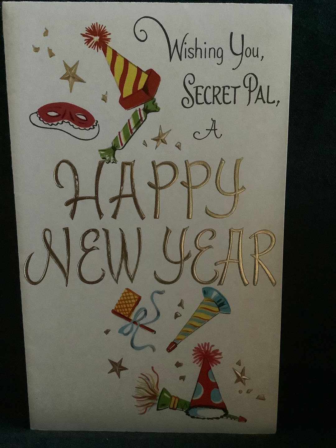 Vintage Happy New Year Secret Pal Unused+env - Etsy