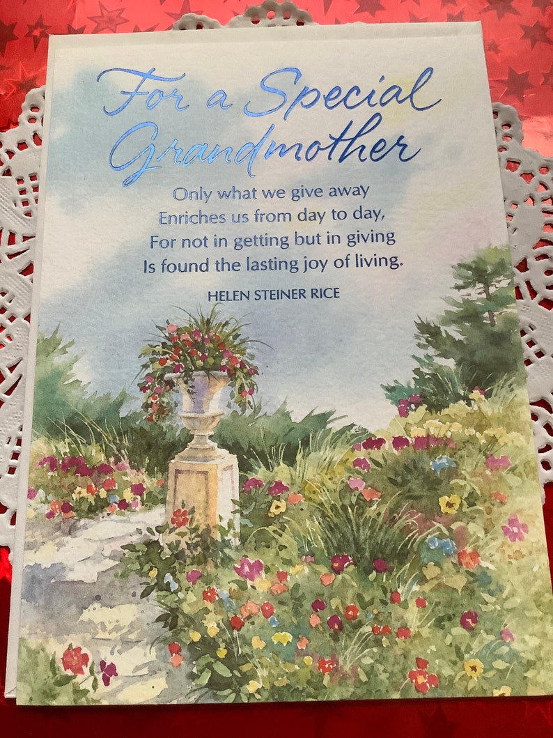 Vintage Mother’s Day Card for Grandmother by Helen Steiner Rice Unused ...