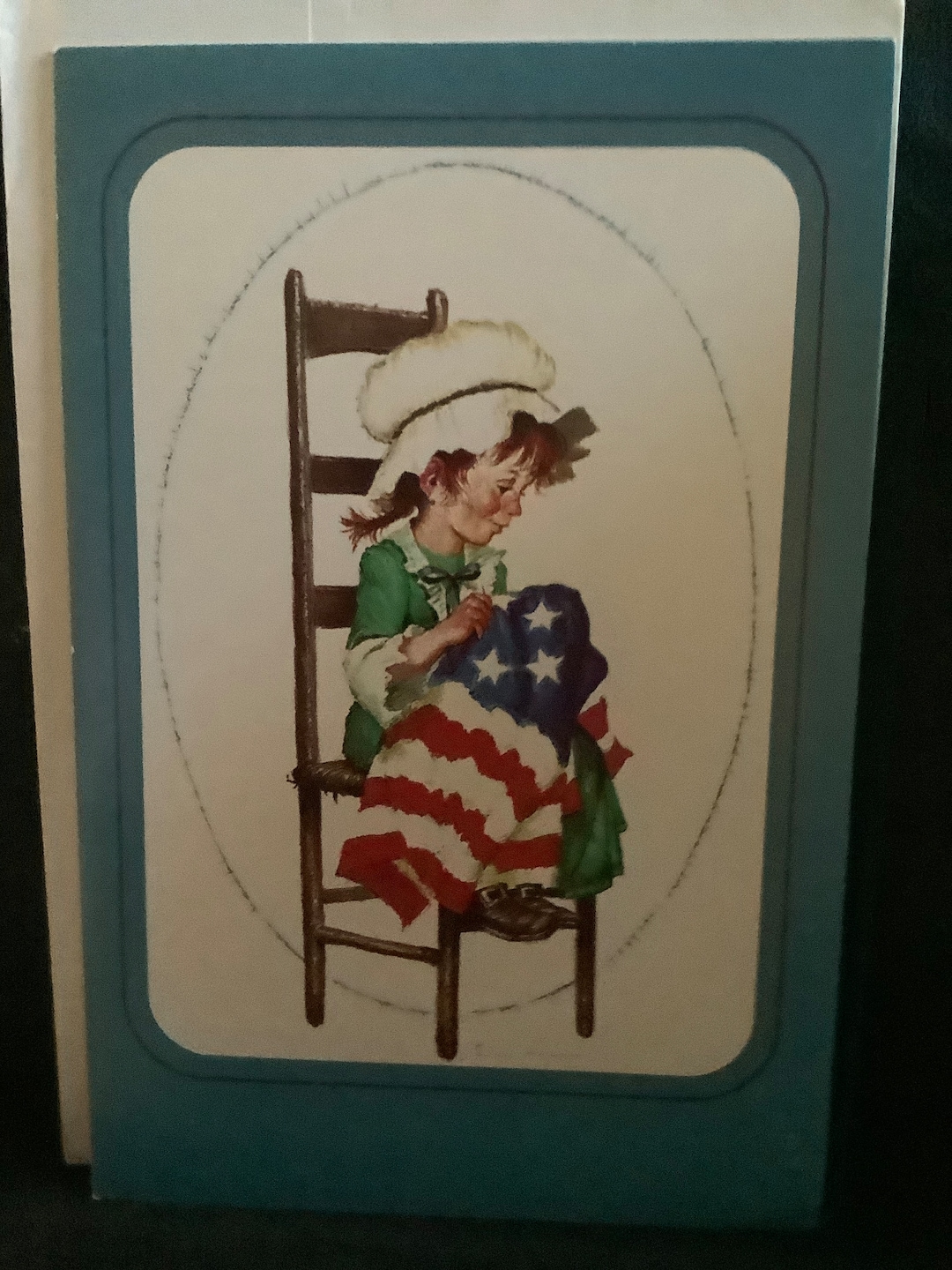 Vintage Patriotic Note Card Unusedenv - Etsy