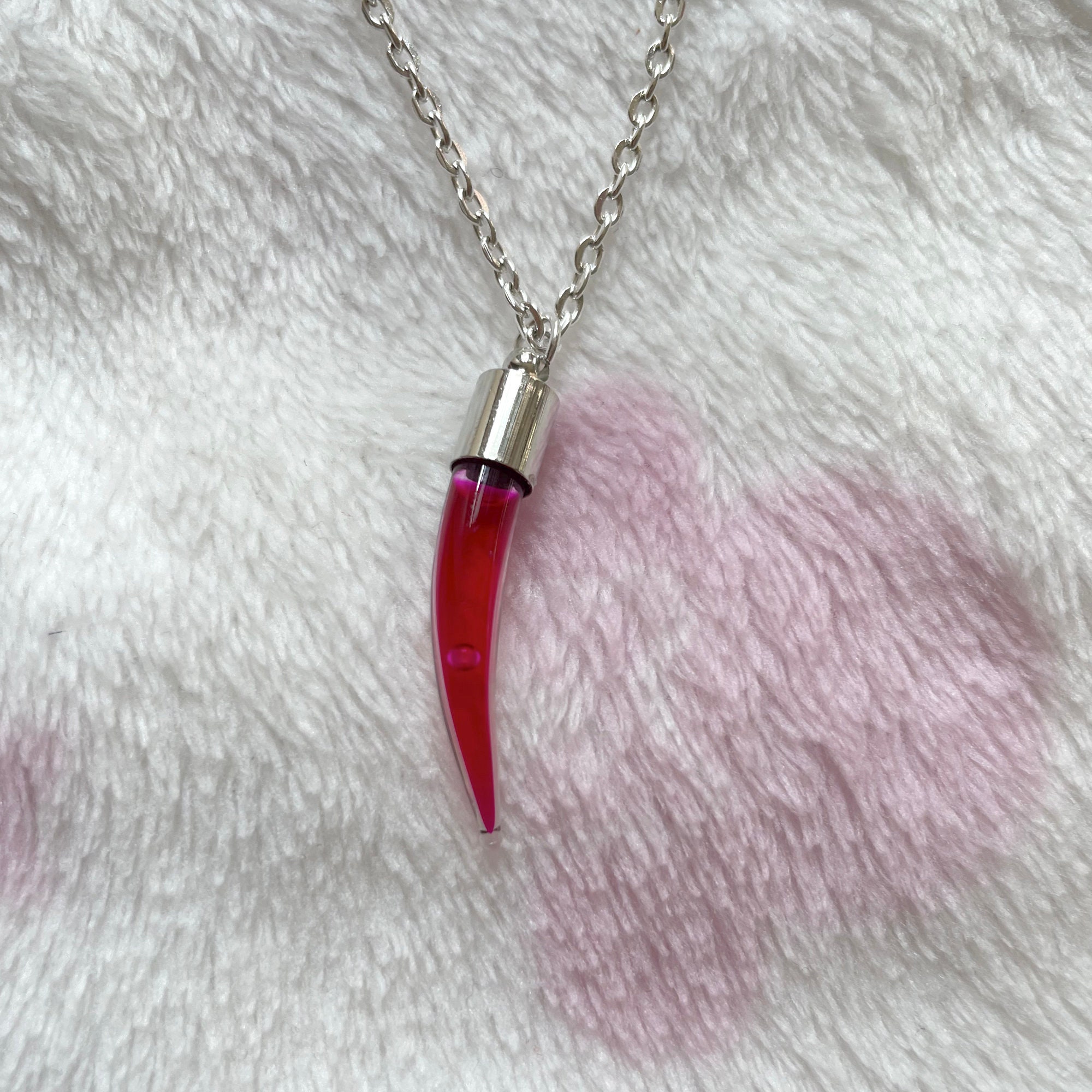 Gothic Blood Vial Necklace Anticoagulant Black Leather Cord Urn ...