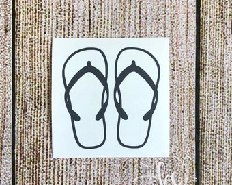Flip Flop Decal | Etsy