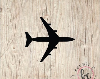 Airplane vinyl decal | Etsy