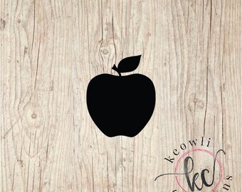 Apple vinyl decal | Etsy