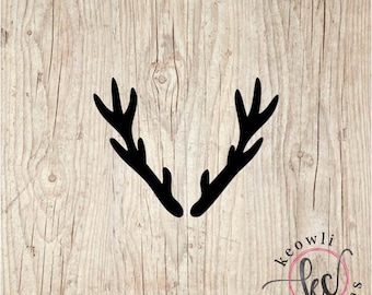 Antlers decal | Etsy