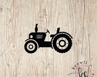 Tractor Vinyl Decal | Etsy