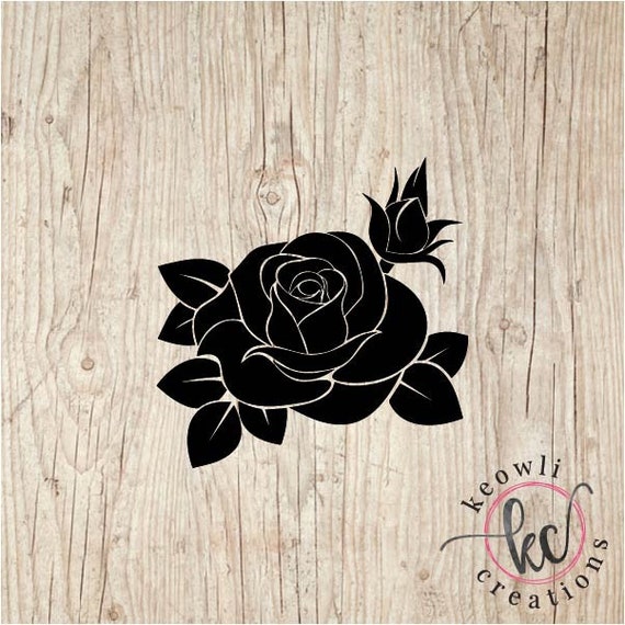 Rose Vinyl Decal Style 10 | Etsy