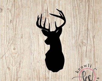 Etched Glass Deer Vinyl Decal | Etsy