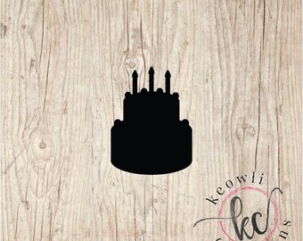 Birthday Cake Decal | Etsy