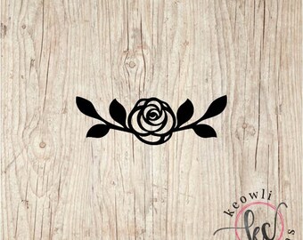 Rose Vinyl Decal | Etsy
