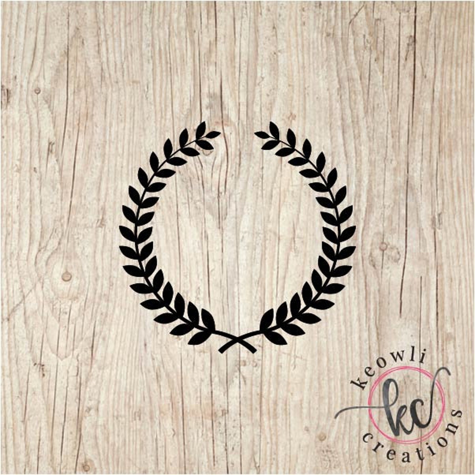 Wreath Vinyl Decal Style 09 - Etsy