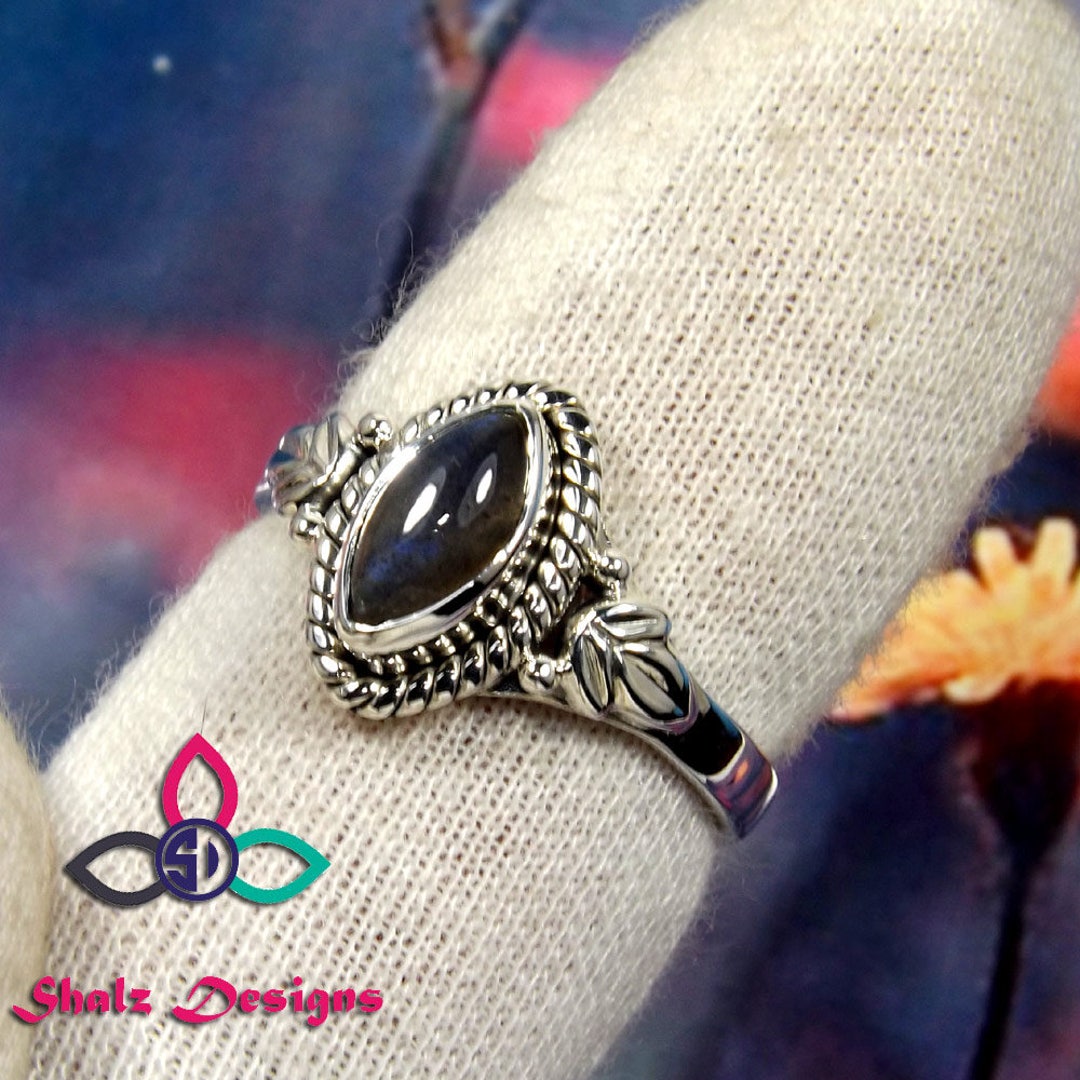 Labradorite Sterling Silver Ring, Handmade Designer Jewelry - Etsy