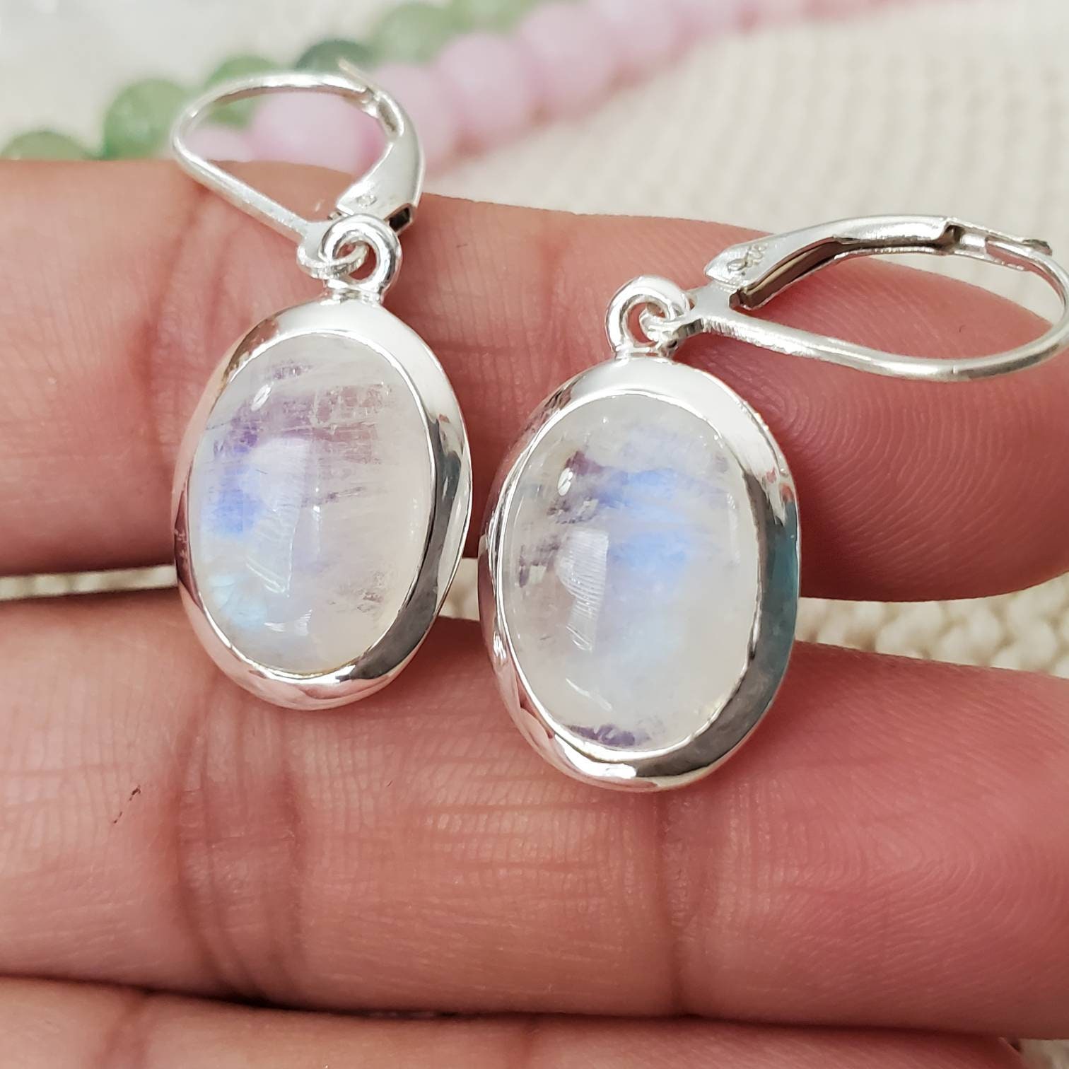 Rainbow Moonstone Earring Moonstone Earring Rainbow Earring | Etsy