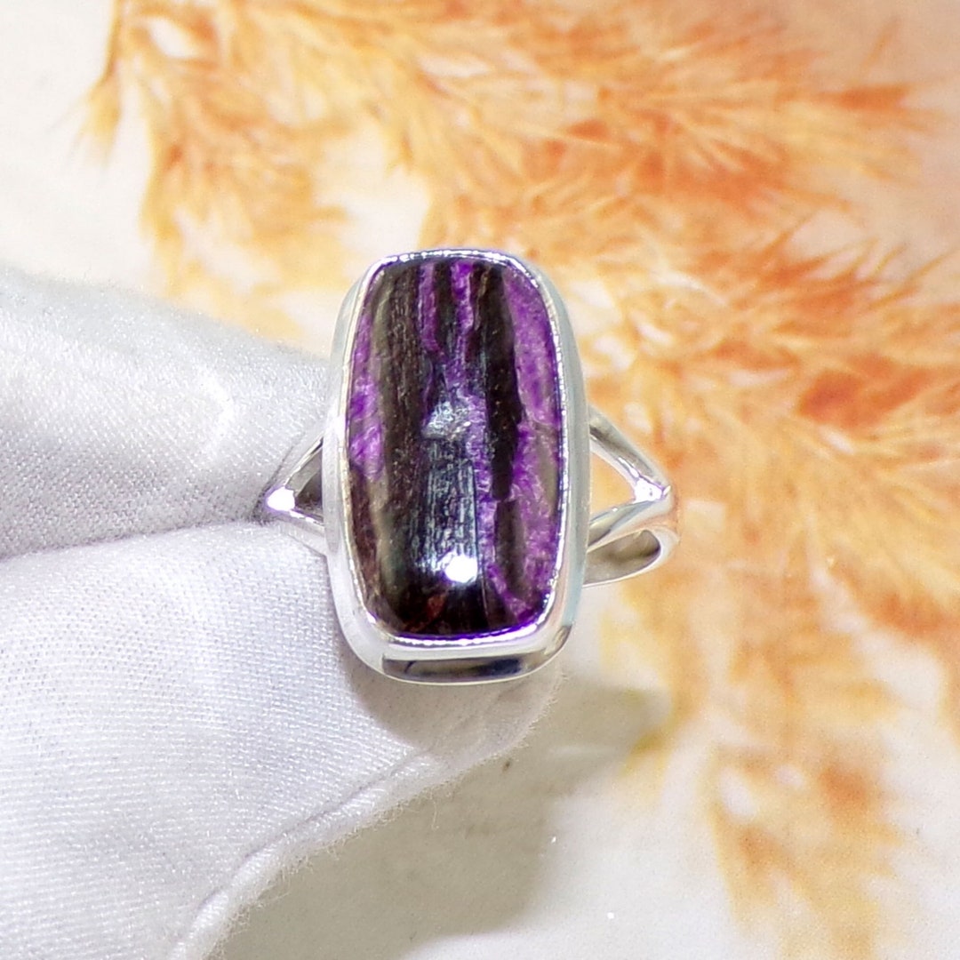 Genuine Sugilite Rings, Real Sugilite Rings, Solid 925 Silver Ring ...