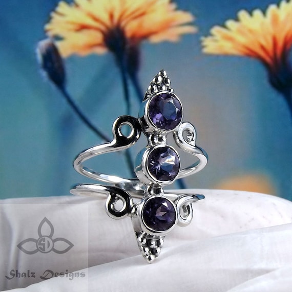 Iolite Ring Iolite Gemstone Iolite Jewellery 925 Sterling - Etsy