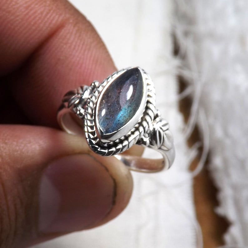 Labradorite Ring Labradorite Stone Ring Designer Ring | Etsy