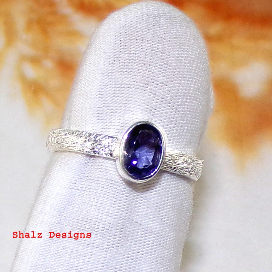 Iolite Ring, Iolite Gemstone, Iolite Jewellery, 925 Sterling Silver ...