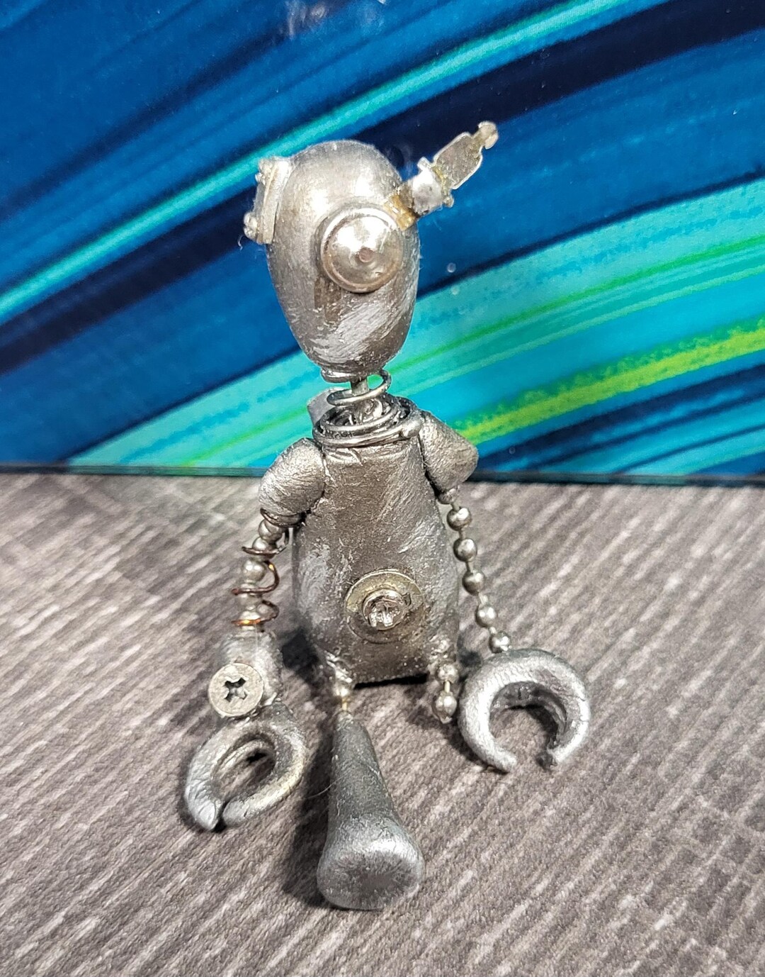 Robot Hand Made Polymer Clay and Recycled Materials Robot Unique ...