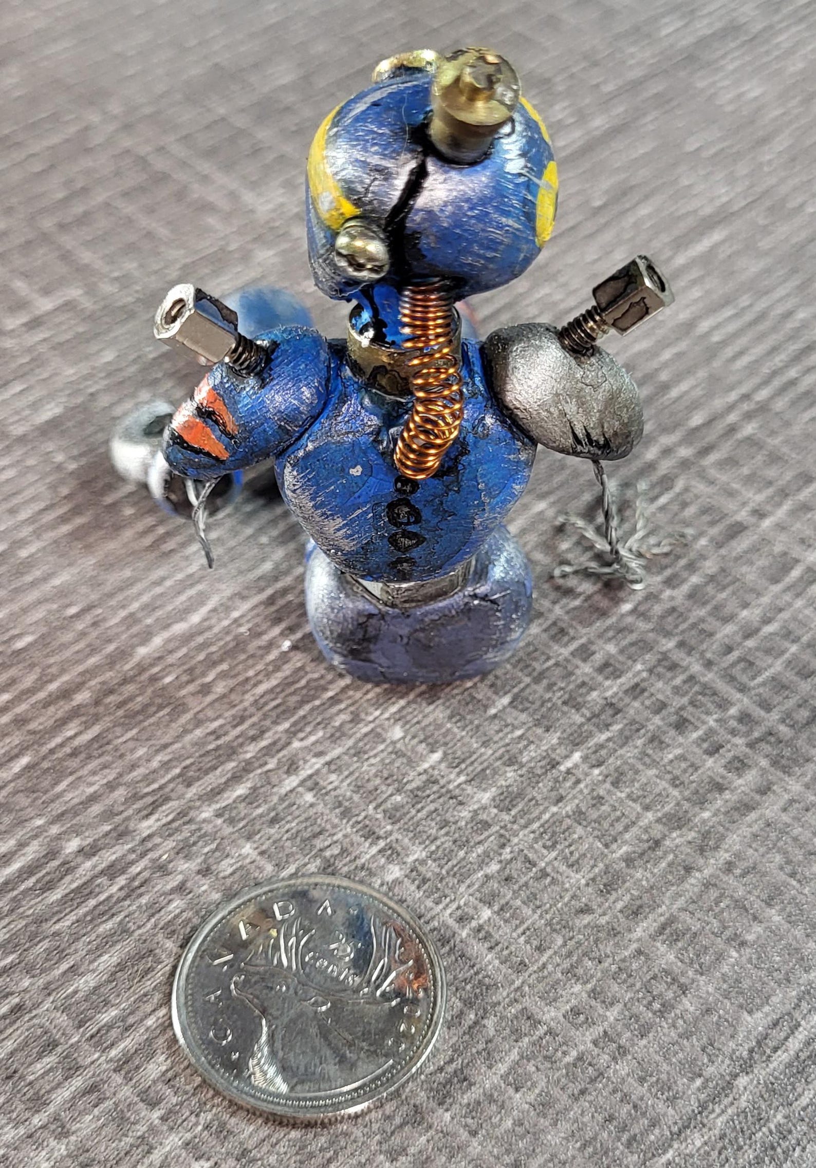 Robots Hand Made Polymer Clay and Recycled Materials Robot Unique ...